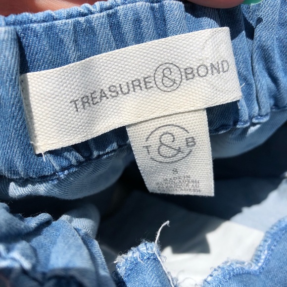Treasure & Bond | One Pieces | Treasure Bond Girls Wide Leg Chambray ...